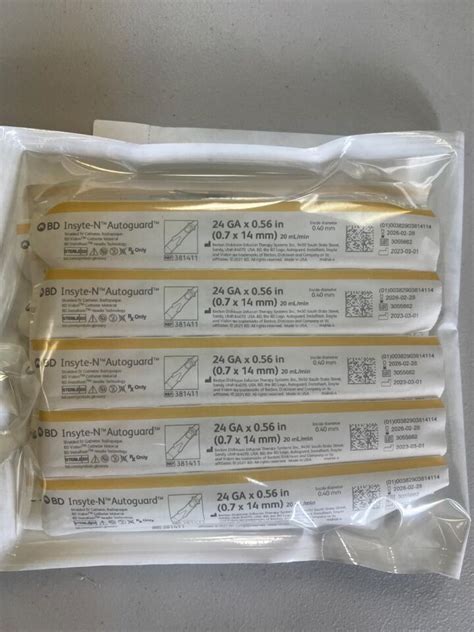 New Bd 381411 Insyte N Autoguard Shielded Iv Catheter 24g X 05 Lot Of