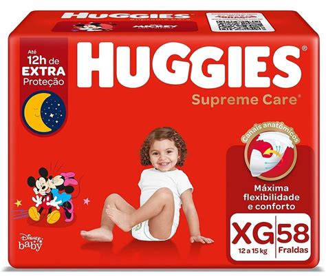 Fralda Huggies Supreme Care Xg 58 Unidades Em Promoção No Mamãe Pechincha