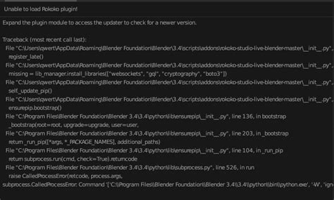 Blender Does Not Install Issue Rokoko Rokoko Studio Live