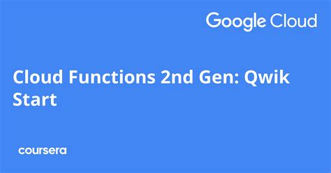 Cloud Functions 2nd Gen Qwik Start