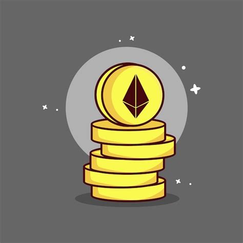 Ilustración De Vector De Ethereum De Logotipo Criptográfico Vector