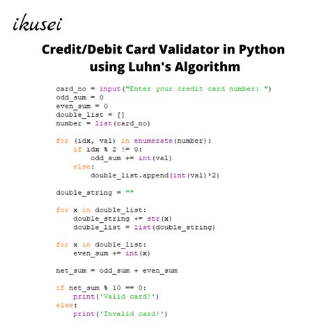 The Luhns Algorithm Also Known Ikusei Private Limited