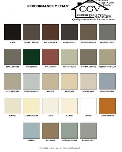 Gable Vent Colors Custom Gable Vents