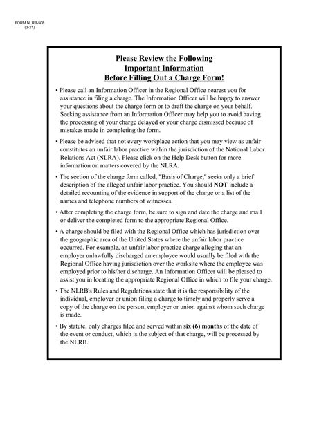 Form Nlrb 508 ≡ Fill Out Printable Pdf Forms Online
