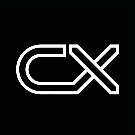 Cx Logo Monogram With Line Style Negative Space 16570565 Vector Art At