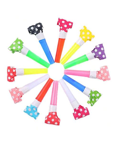 20pcs Party Blower Colorful Birthday Noisemakers Birthday Blow Horns