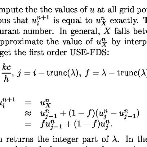 2 25 Numerical Experiments With Linear Advection Equation We Now