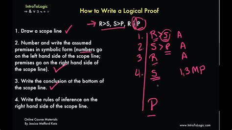 Intro To Logic How To Write A Logical Proof And Sequents Youtube