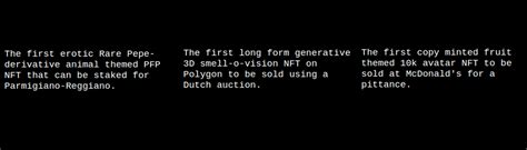 Explore First First NFTs NFT Collection Market Data DappRadar