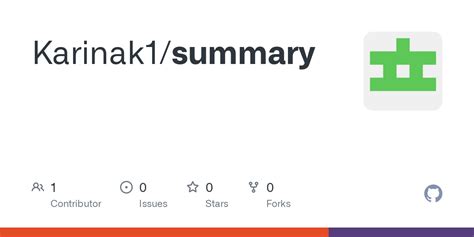 GitHub Karinak Summary