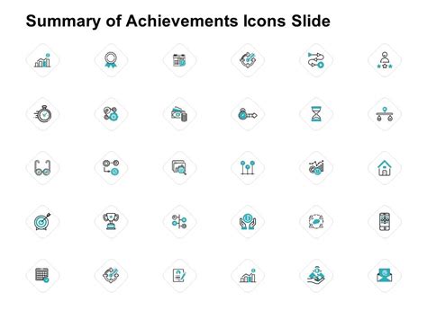 Summary Of Achievements Icons Slide Calculator Ppt PowerPoint Presentation Outline Graphics