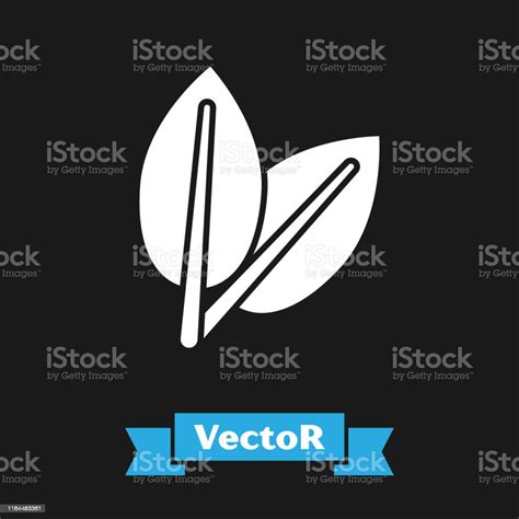 검은 색 배경에 격리 된 흰색 잎 아이콘입니다 신선한 천연 제품 기호입니다 벡터 일러스트레이션 0명에 대한 스톡 벡터 아트 및 기타 이미지 Istock