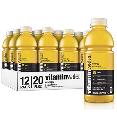 Vitaminwater Tropical Citrus Energy Bottled Water Electrolyte
