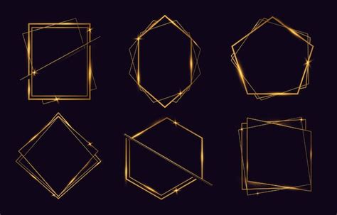 Premium Vector Decorative Frame Geometric Set