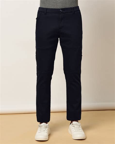 Buy Mens Navy Blue Cargo Pants Online At Bewakoof