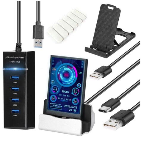 3 5 Inch IPS Type C Secondary Screen USB Chassis Sub Screen Computer CPU GPU RAM HDD Monitor For