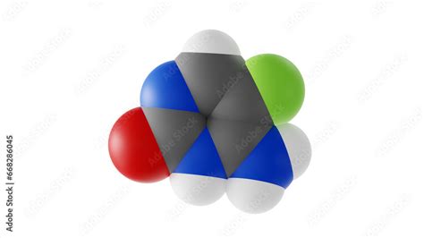 Flucytosine Molecule Antifungal Medication Molecular Structure Isolated 3d Model Van Der