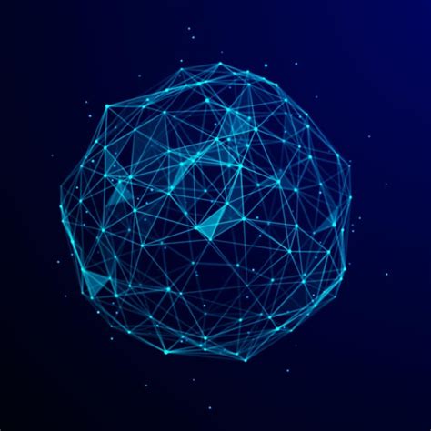 premium photo futuristic digital shape from dots and lines network