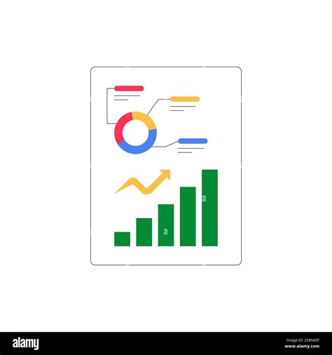 Colorful Statistical Charts And Growth Graphs In Flat Vector Illustration Symbolizing Analytics