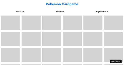 CRA Pokemon Api Codesandbox