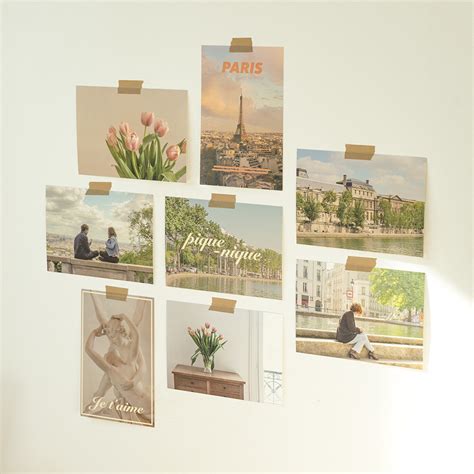쿠베르 쿠베르 감성 인테리어 엽서 파리 A 미니 포스터 사진 촬영 소품 위시버킷