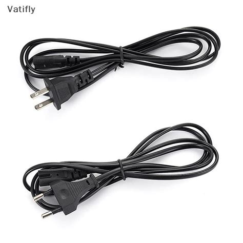 ใหม่ 2 Pin Prong Us Eu Extension Cable สายไฟยุโรป Iec รูป 8 สายไฟสําหรับ Led Light เครื่องโกน