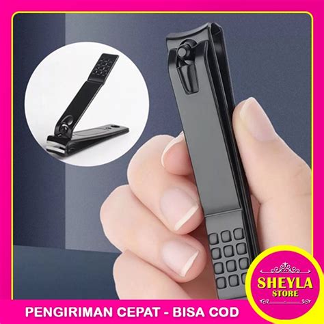 Jual Gunting Kuku Stainless Steel Jumbo Gunting Kuku Hitam Besar Pemotong Kuku Stainless