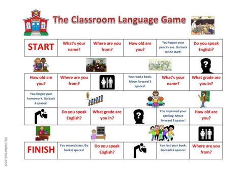 Classroom Language Game English Esl Worksheets Pdf And Doc
