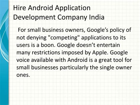 Ppt Hire Android Application Development Company India Powerpoint