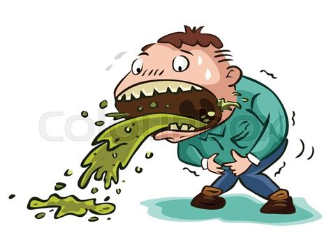 Extreme Vomit Man Stock Vector Colourbox