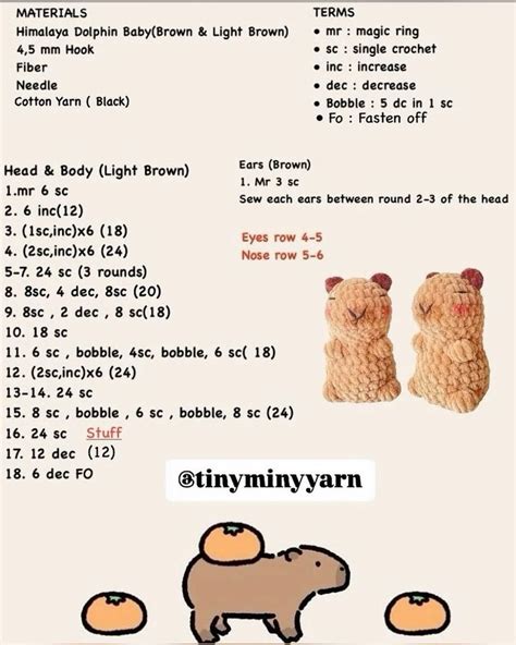 Best 13 5 Amigurumi Capybara Free Crochet Pattern And Tutorial Ideas