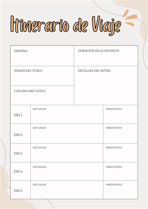 Planificador Viajes Gratuito Journal De Viaje Diario Planificador