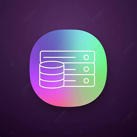 Database App Icon Center Computer Connection Vector Center Computer