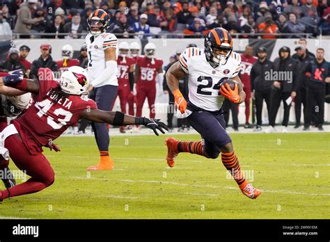 Chicago Bears Running Back Khalil Herbert 24 Runs For A Touchdown
