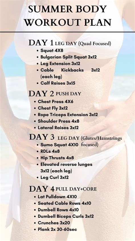 Summer Body Workout Plan