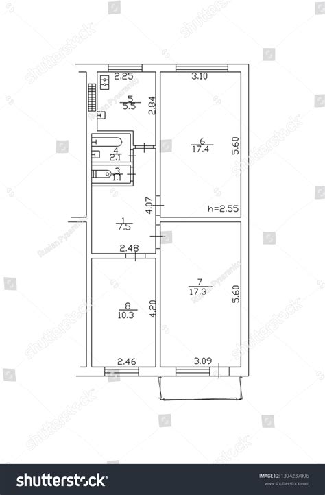 Set Blueprints Floor Plan Blueprints Floor Stock Illustration Shutterstock