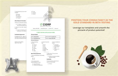IT Beta Testing Application Form Template In Google Docs Experimente O