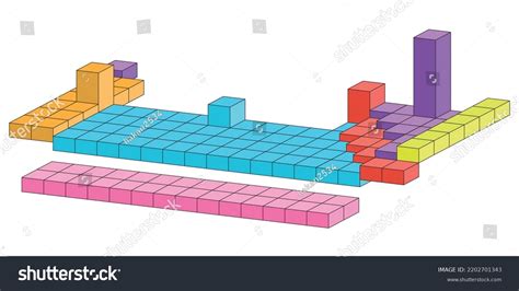 Chemical Periodic Table Elements Color Null Stock Vector Royalty Free