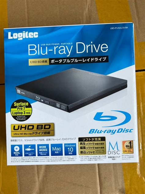 ロジテック ブルーレイドライブ 外付け Blu Ray Uhdbd Usb3 0対応 ブラック Lbd Pva6u3vbk｜paypayフリマ