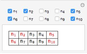 Gui Construction Array Of Checkboxes In Manipulate Mathematica Stack Exchange