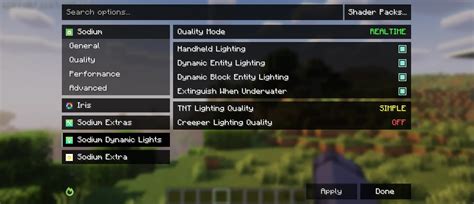 Sodium Options Api Minecraft Mod