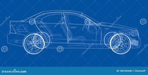 Concept Car Vector Stock Vector Illustration Of Render