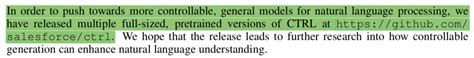 Ctrl A Conditional Transformer Language Model For Controllable