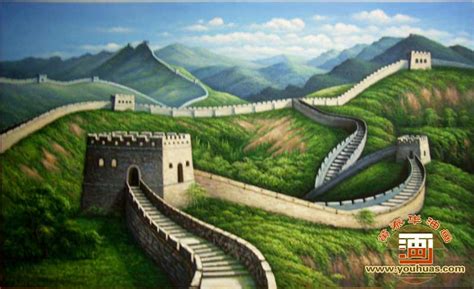 金山岭长城万里长城画 CC8005 黄泰华油画网