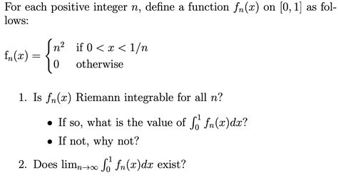 Solved For Each Positive Integer N Define A Function Fnx