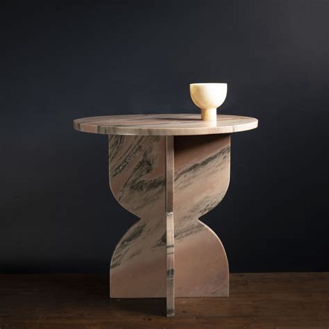 Marble Interlocking Table Small Pink Kabinett Kyneton