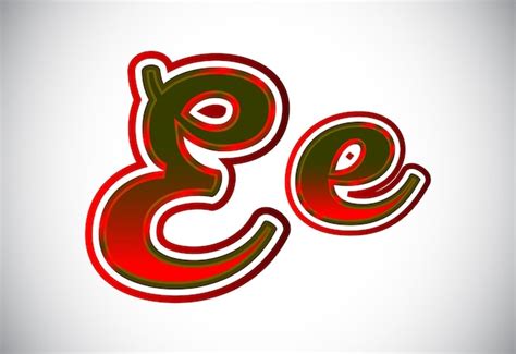 Lettre Majuscule Et Minuscule Anglaise E Symbole De Lalphabet
