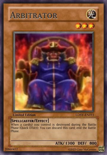 Arbitrator Cardcustom Yu Gi Oh Custom Think Tank Wiki Fandom