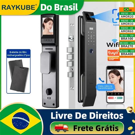 RAYKUBE Fechadura Digital De Impress O Digital Facial C Mera WiFi