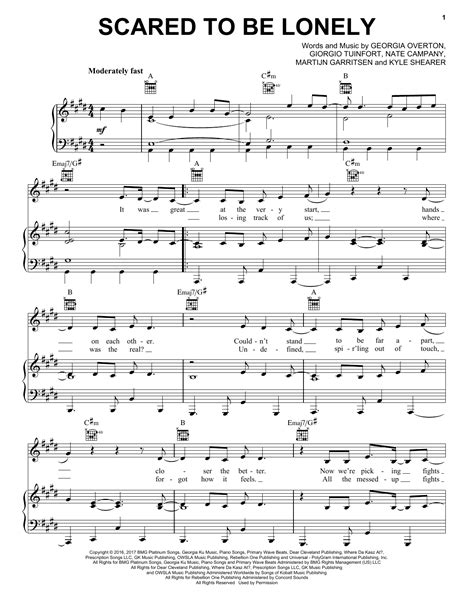 Download Martin Garrix And Dua Lipa Scared To Be Lonely Sheet Music For
